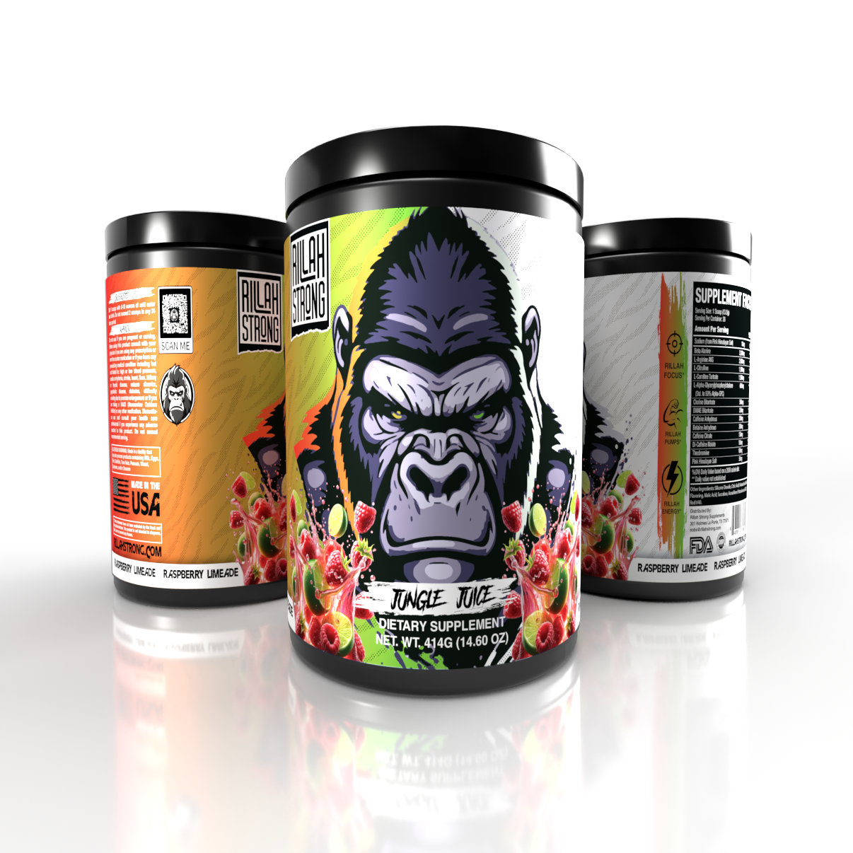 Jungle Juice Pre Workout - Raspberry Limeade – Rillah Strong